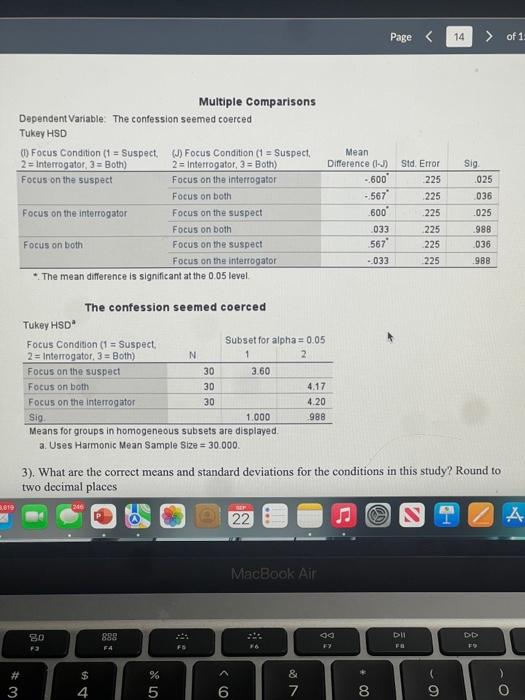 Multiple Comparisons Dependent Variable: The | Chegg.com