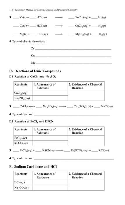 Solved 4 Balance Each Of The Following Reactions And