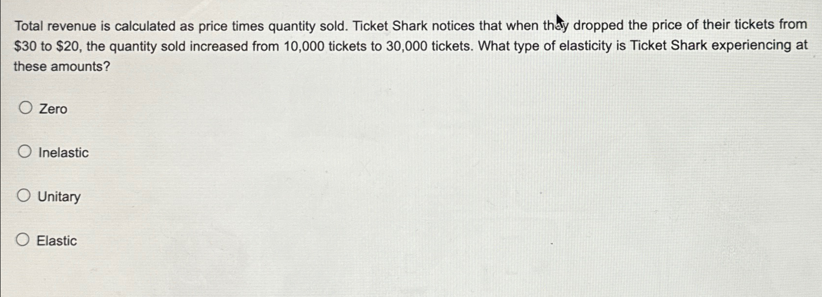 Solved Total revenue is calculated as price times quantity | Chegg.com