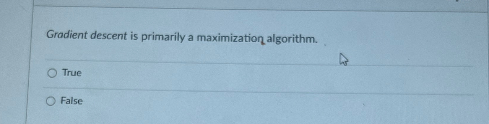 Solved Gradient descent is primarily a maximization | Chegg.com