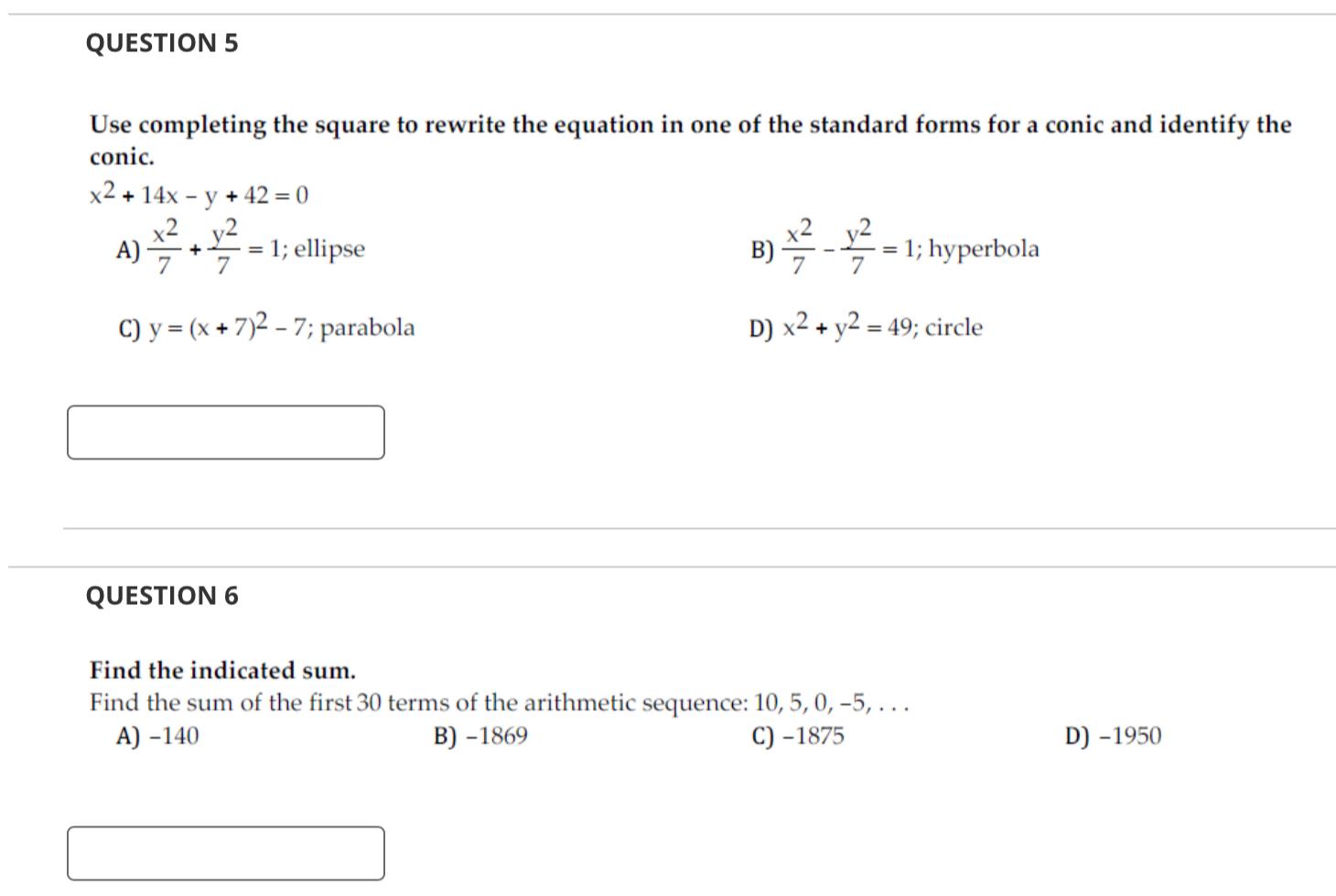 Solved QUESTION 5Use completing the square to rewrite the | Chegg.com