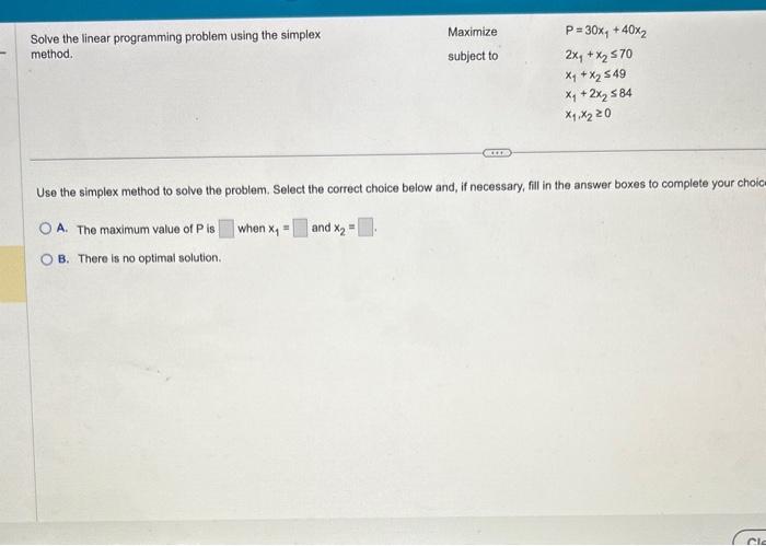 Solved Solve The Linear Programming Problem Using The 