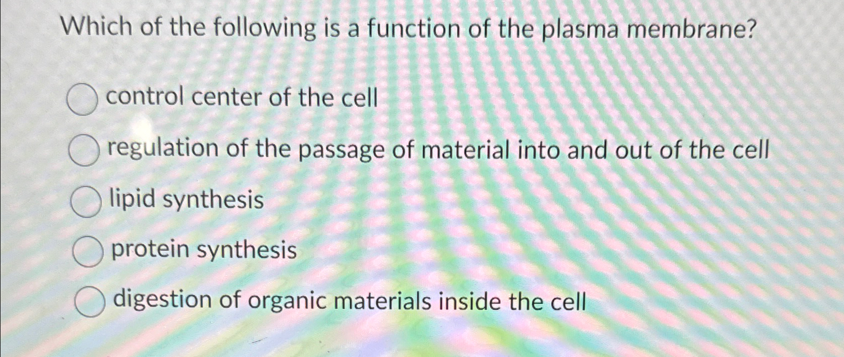 Solved Which of the following is a function of the plasma | Chegg.com