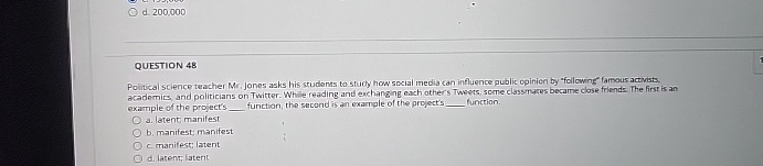 Solved QUESTION 48Political science teacher Mr. Jones asks | Chegg.com Solved QUESTION 48Political science teacher Mr. Jones asks | Chegg.com