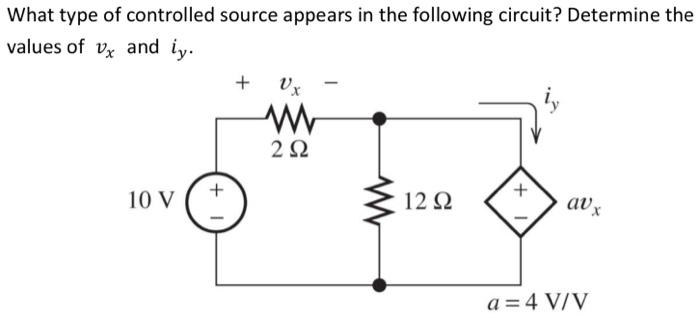 Solved What type of controlled source appears in the | Chegg.com