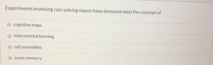 Solved Experiments involving rats solving mazes have | Chegg.com