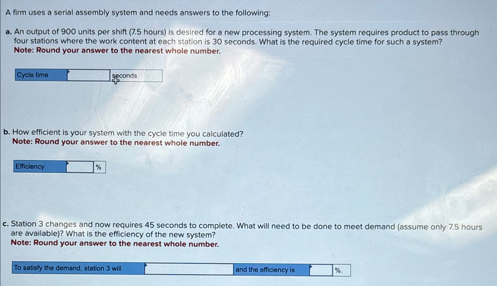 Solved A firm uses a serial assembly system and needs | Chegg.com