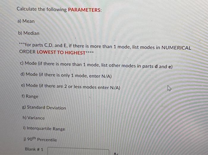 Solved Based on the following data... Calculate the | Chegg.com