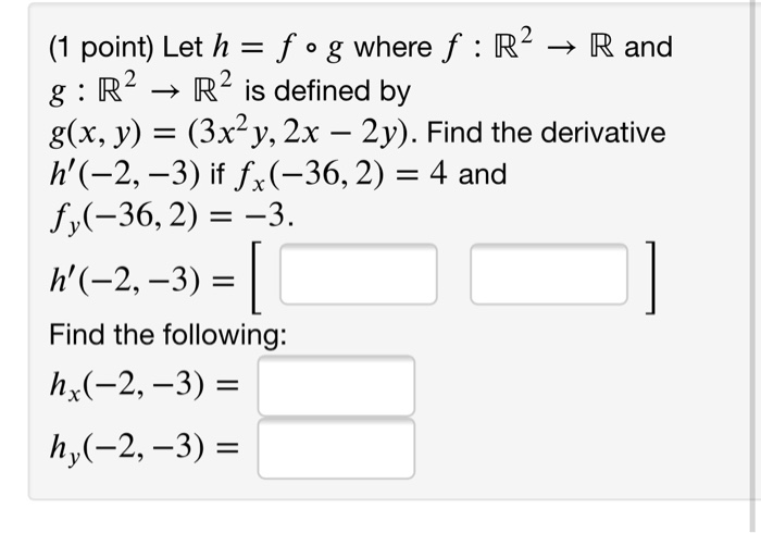 Solved (1 point) Let F(u, v) be a function of two variables. | Chegg.com