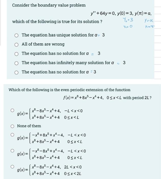 Solved Consider the boundary value problem | Chegg.com