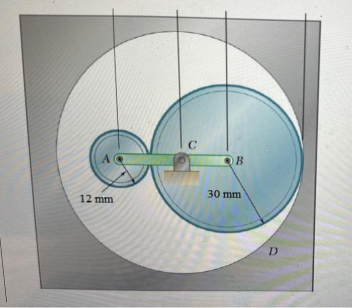 Solved Arm ACB rotates about Point C with an angular | Chegg.com