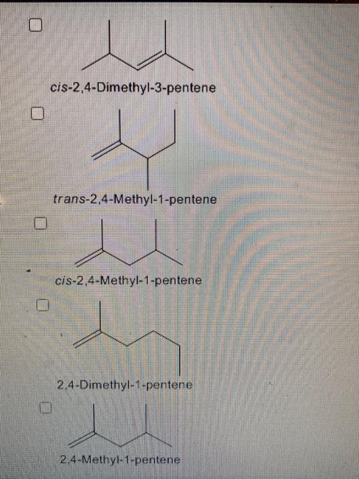 Solved Choose the correct names and structural formulas for | Chegg.com