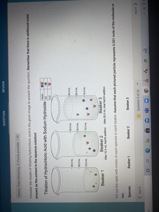 Solved QUESTION REVIEW Status: Tries remaining:21 Points | Chegg.com