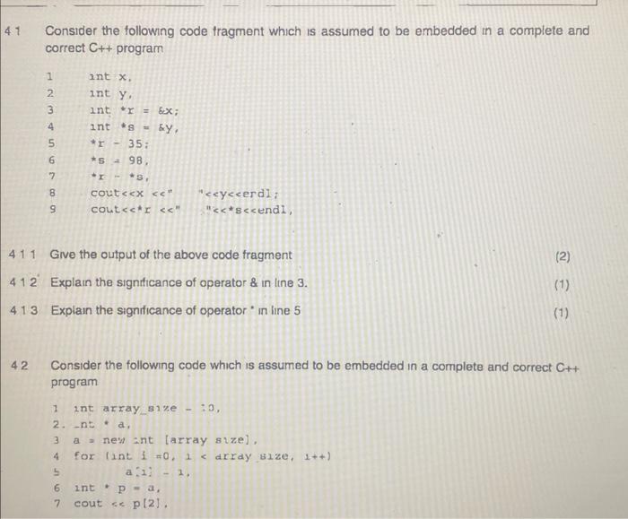 Solved 413 Explain the significance of operator Solved 413 Explain the significance of operator