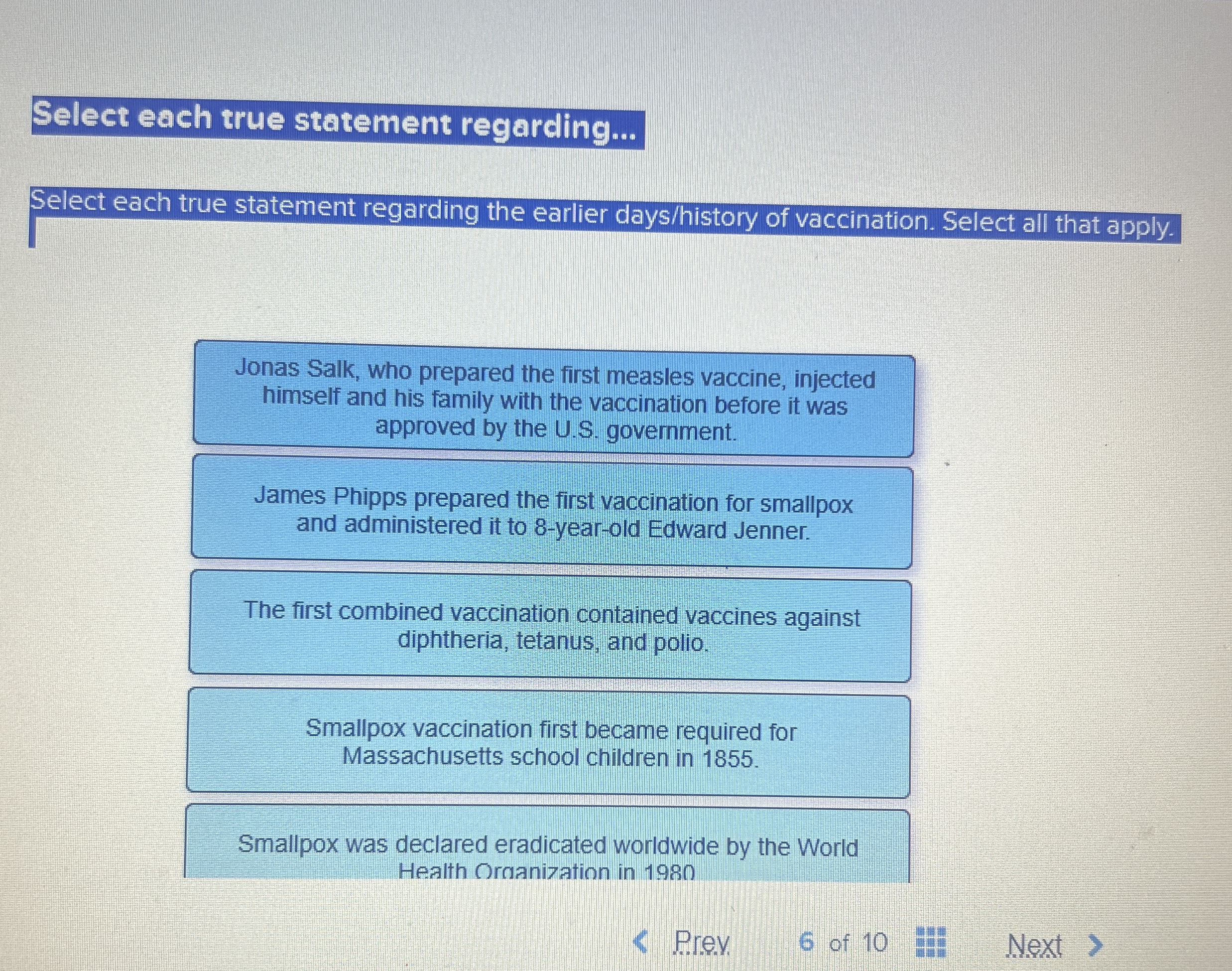 Solved Select each true statement regarding...Select each | Chegg.com