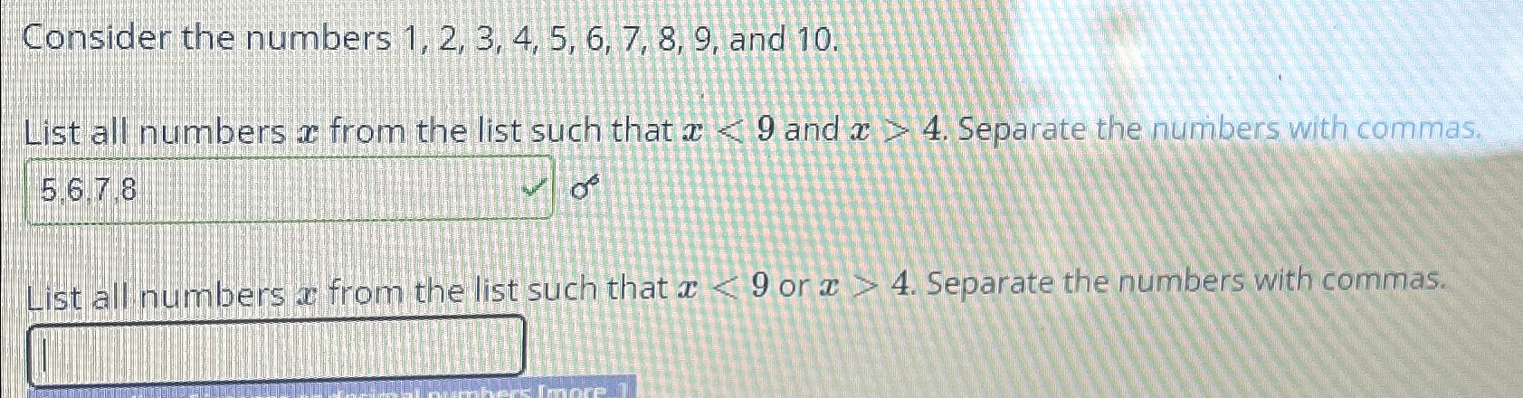 Solved Consider the numbers 1,2,3,4,5,6,7,8,9, ﻿and 10 .List | Chegg.com