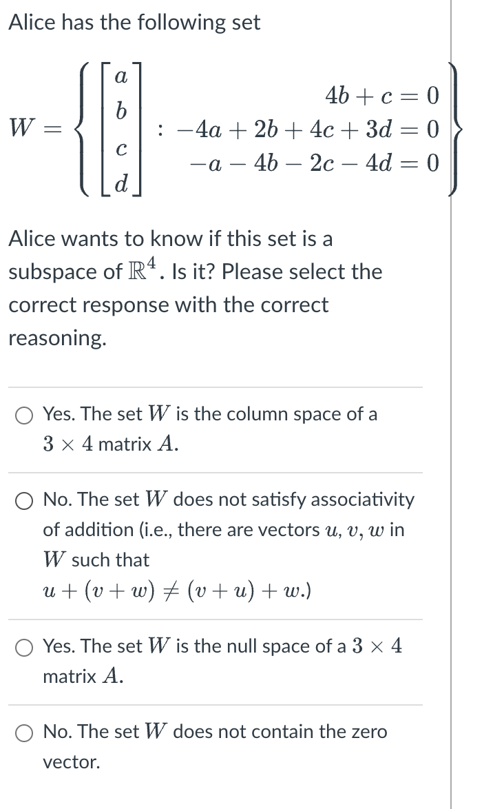 Solved Alice has the following | Chegg.com