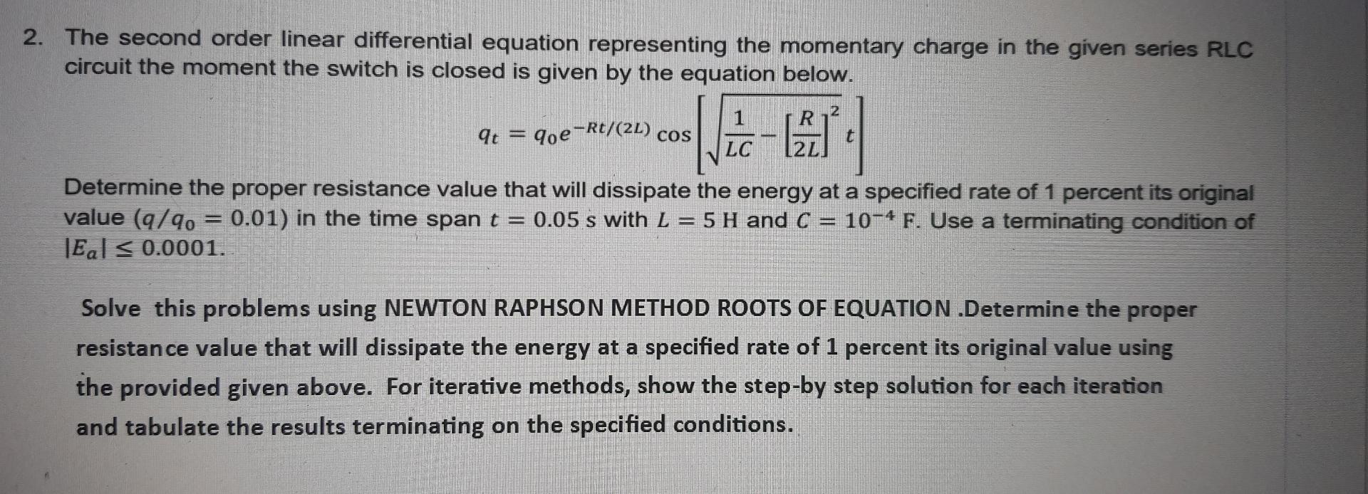 Solved test convergence then solve it using Newton Raphson | Chegg.com