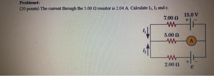 Solved Problem4: (20 points) The current through the 5.00 S2 | Chegg.com Solved Problem4: (20 points) The current through the 5.00 S2 | Chegg.com
