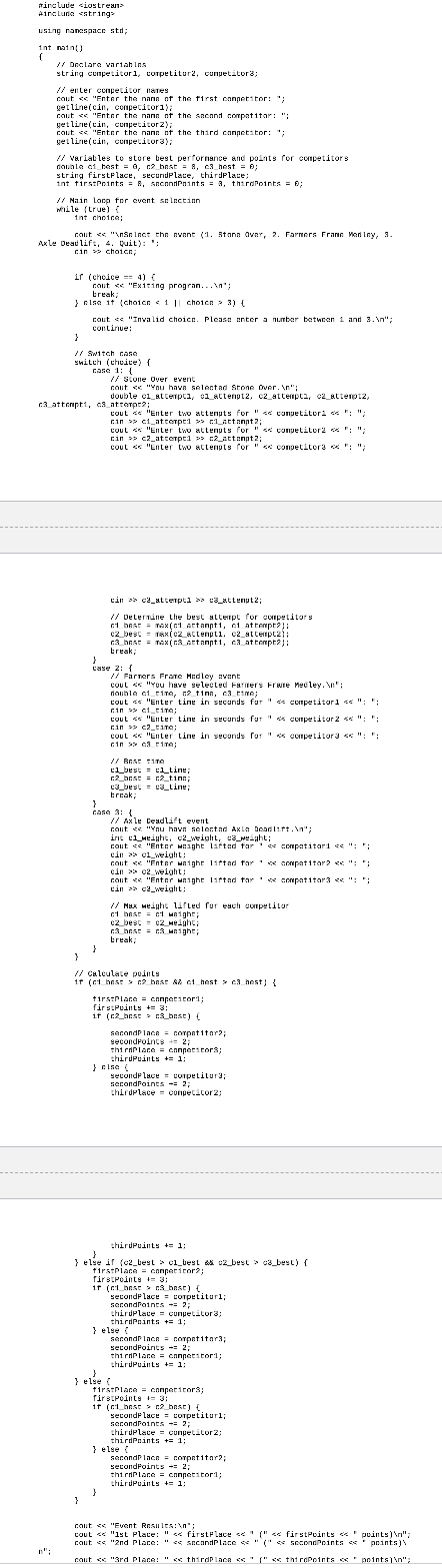 Solved c+++ ﻿please help me with my code please fix it !!!!! | Chegg.com