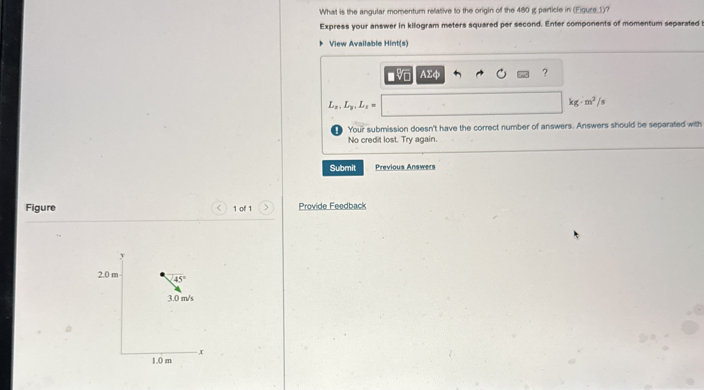 Solved What is the angular momentum relative to the origin | Chegg.com