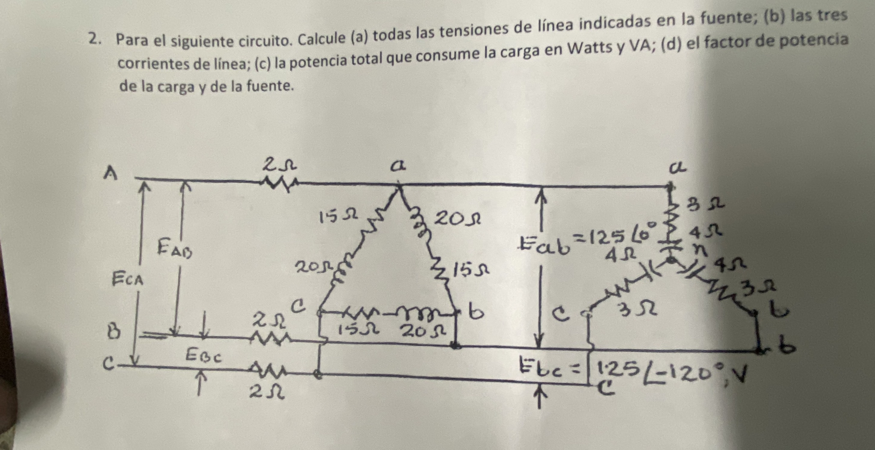 Solved Para el siguiente circuito. Calcule (a) ﻿todas las | Chegg.com