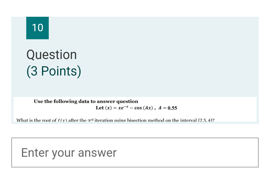 Solved 10 Question (3 Points) Use the following data to | Chegg.com Solved 10 Question (3 Points) Use the following data to | Chegg.com