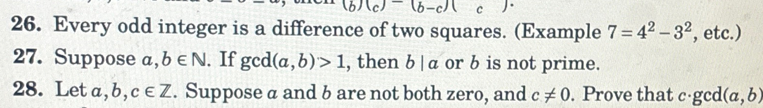 Solved Every odd integer is a difference of two squares. | Chegg.com