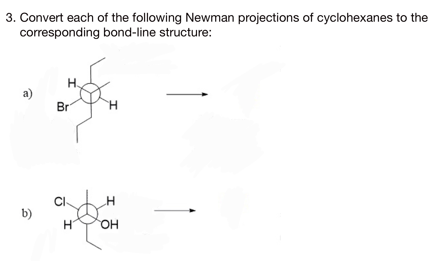 Solved Convert each of the following Newman projections of | Chegg.com