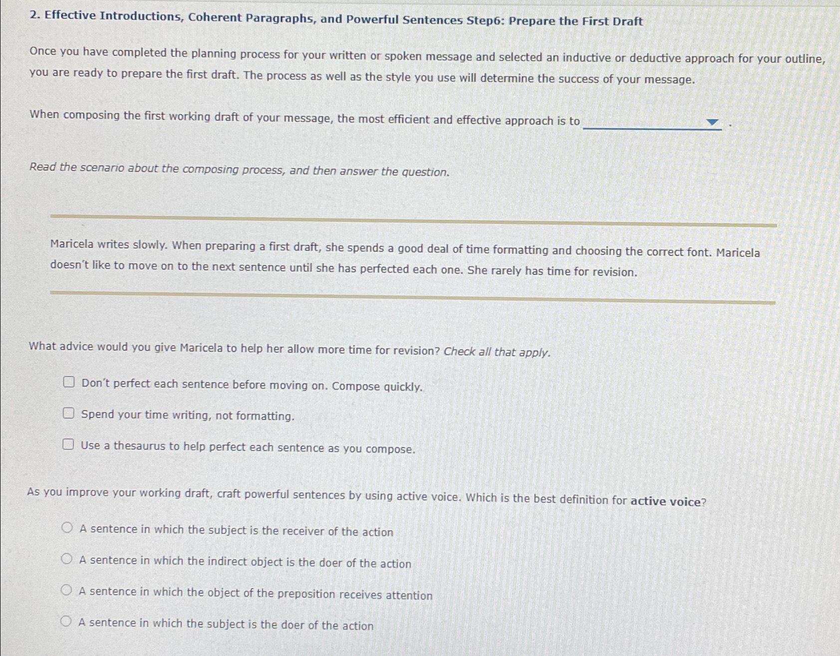 Solved Effective Introductions, Coherent Paragraphs, and | Chegg.com