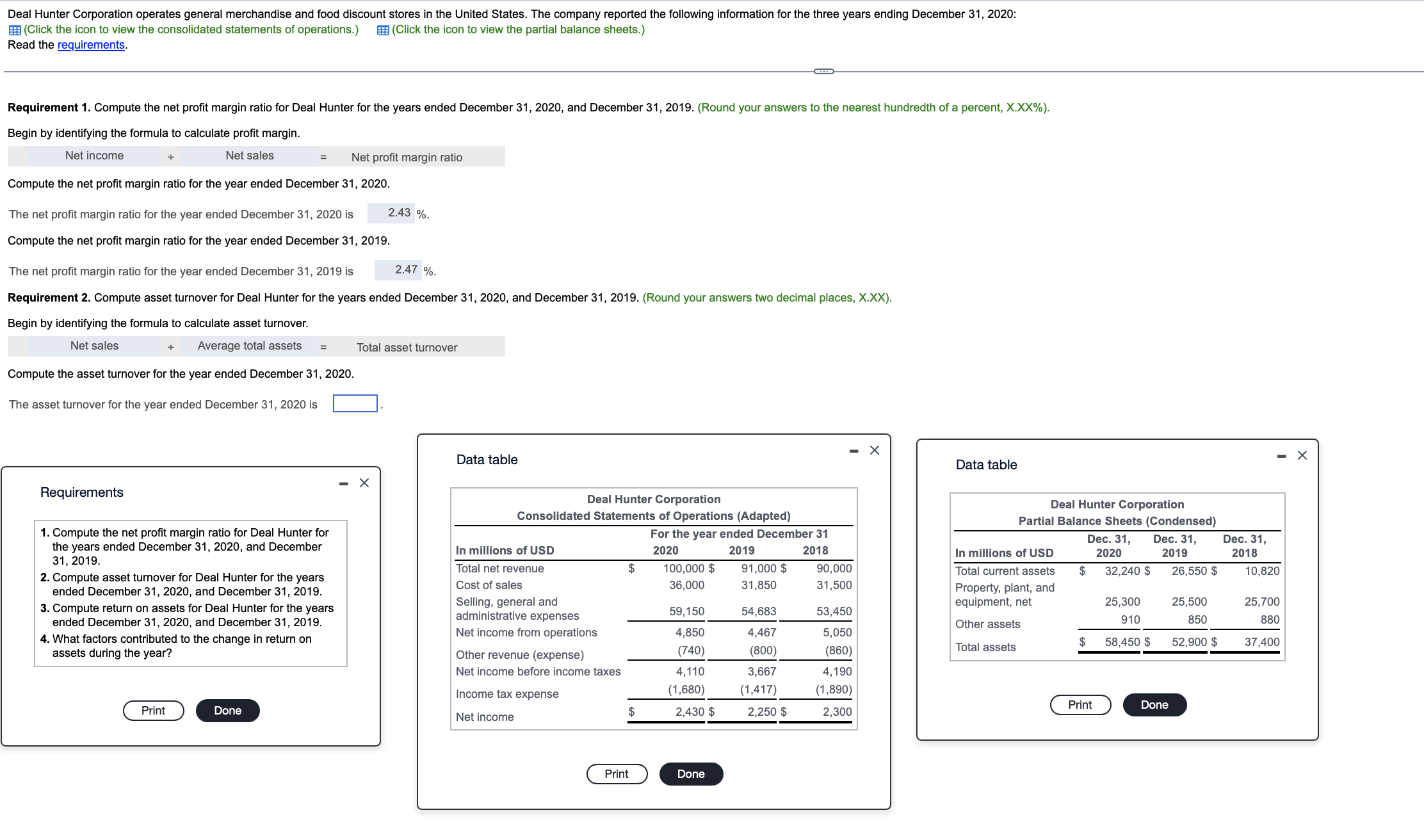 Solved Please do all the requirements and present the | Chegg.com