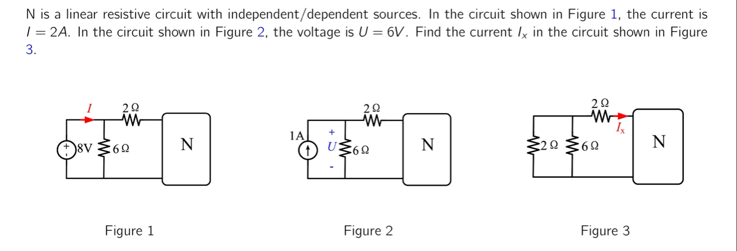 Solved N is a linear resistive circuit with | Chegg.com