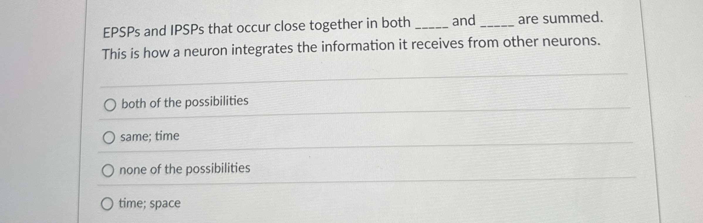 Solved EPSPs and IPSPs that occur close together in both and | Chegg.com
