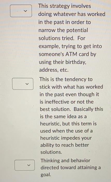 Solved 1. Problem Solving 2. Trial and Error 3. Algorithms | Chegg.com