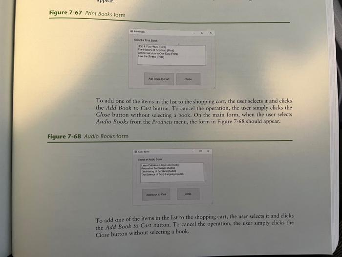 Solved Shopping Cart System Design an application that works | Chegg.com