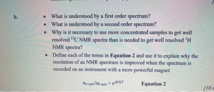Solved b. . . What is understood by a first order spectrum? | Chegg.com