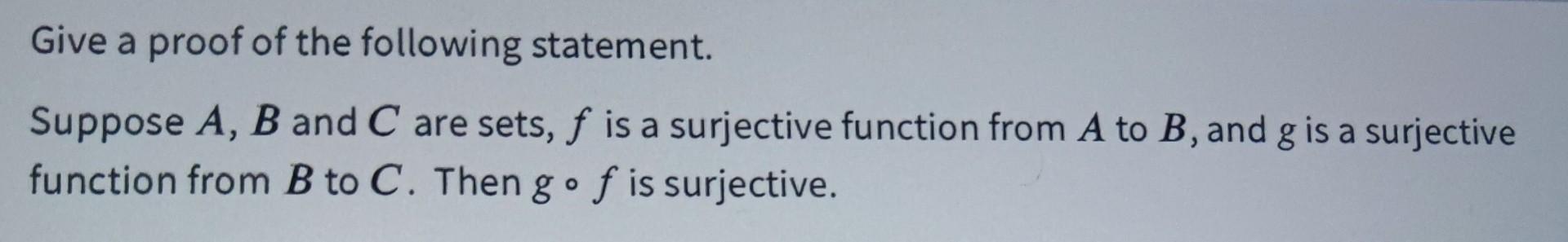 Solved Give a proof of the following statement. Suppose A, B | Chegg.com