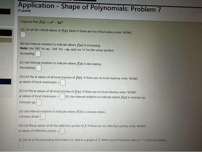 Solved Application - Shape of Polynomials: Problem 7 (1 | Chegg.com
