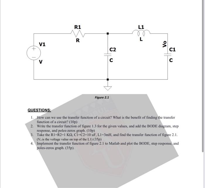 Solved 1. Finding The Transfer Functions of a Circuit a) | Chegg.com