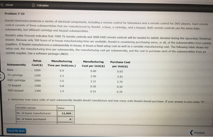 Solved eBook Calculator Problem 7-23 Roedel Electronics | Chegg.com Solved eBook Calculator Problem 7-23 Roedel Electronics | Chegg.com