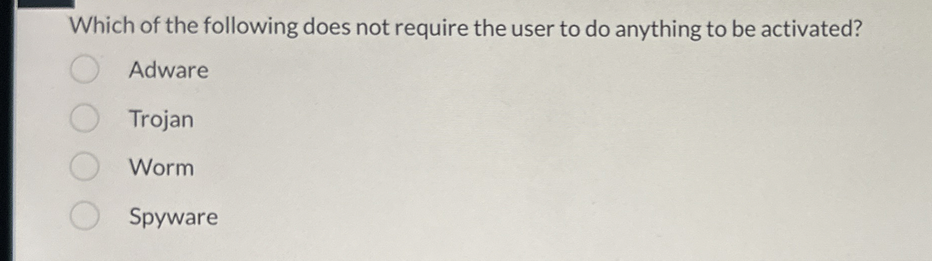 Solved Which of the following does not require the user to | Chegg.com