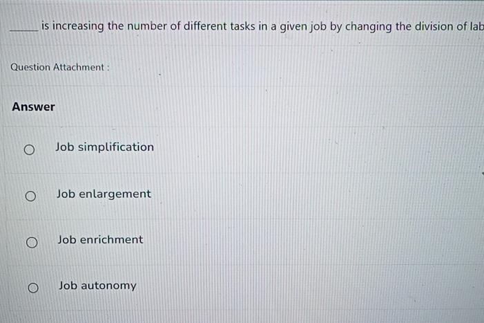 Solved is increasing the number of different tasks in a | Chegg.com
