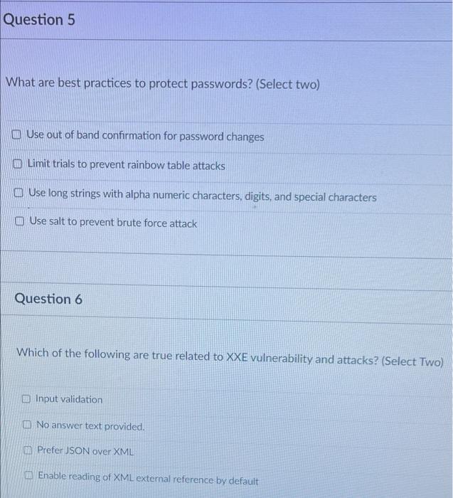 Solved What are best practices to protect passwords? (Select | Chegg.com