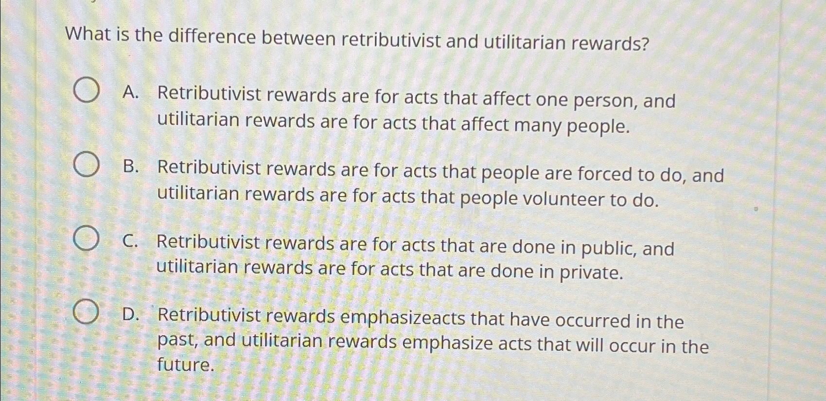 Solved What is the difference between retributivist and | Chegg.com