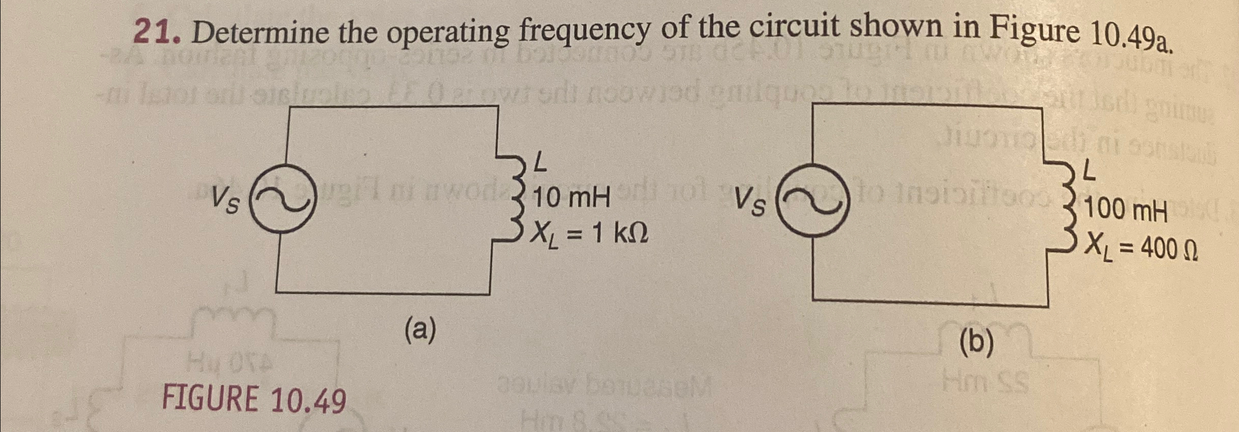 Solved Determine the operating frequency of the circuit | Chegg.com