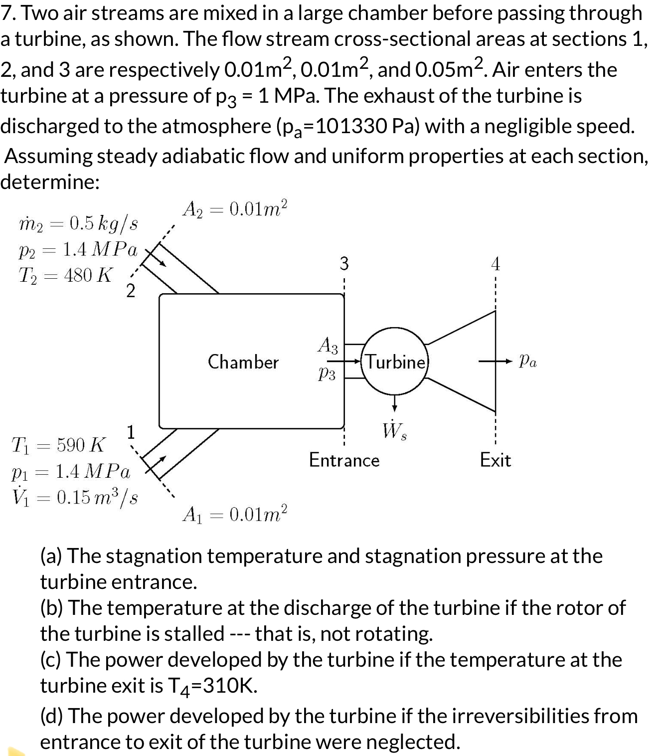 Solved Two air streams are mixed in a large chamber before | Chegg.com