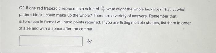 Solved Q2 If one red trapezoid represents a value of 113, | Chegg.com