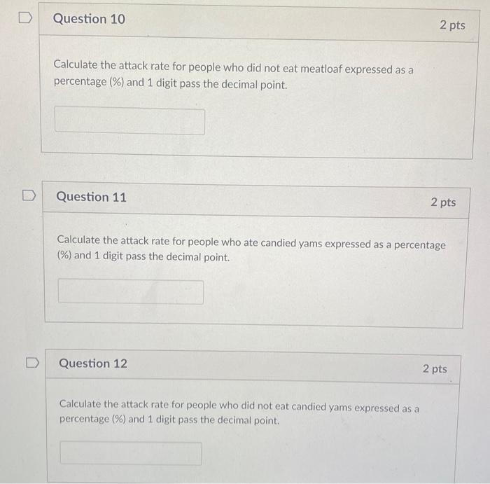 Solved Calculate the overall attack rate at your party | Chegg.com