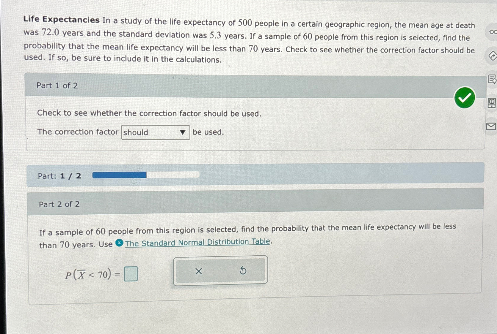 Solved Life Expectancies In a study of the life expectancy | Chegg.com