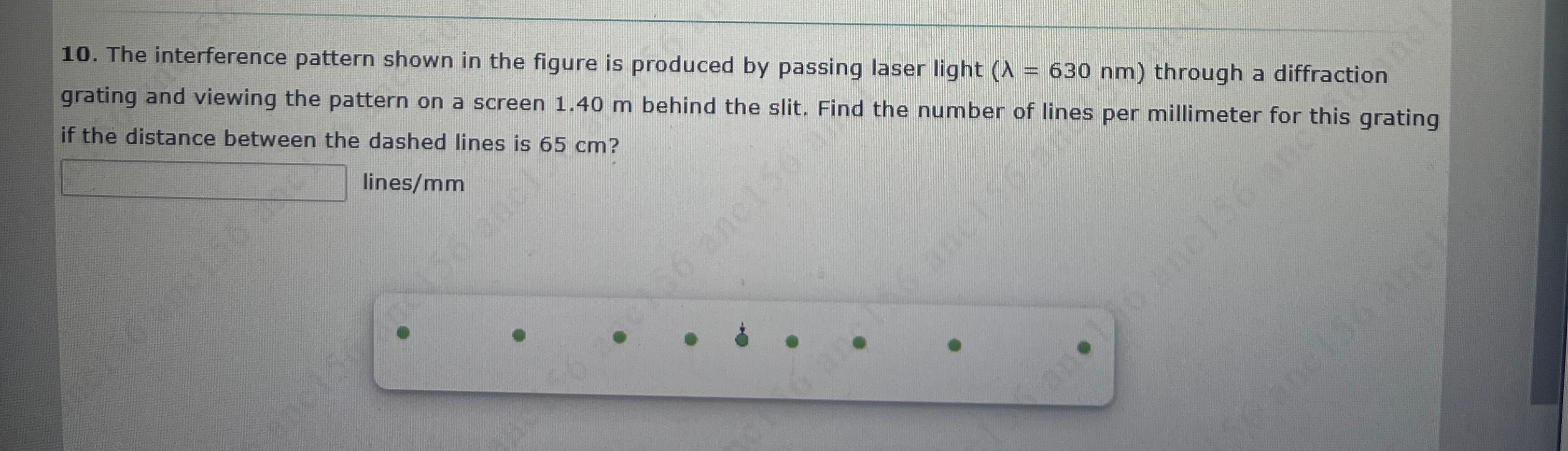 Solved The interference pattern shown in the figure is | Chegg.com